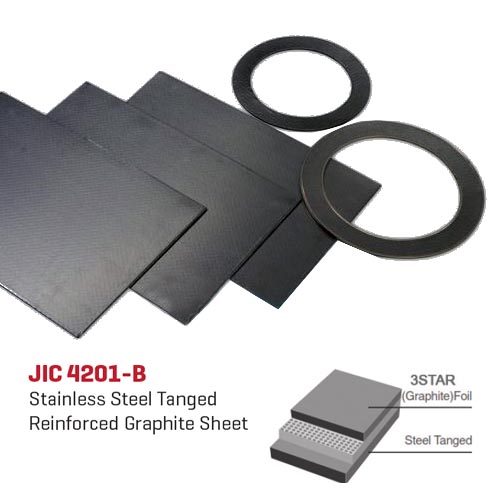 JIC 4201-BSS Tanged Inserted Graphite Sheet, 2 mm x 1000 x 1000 mm ...